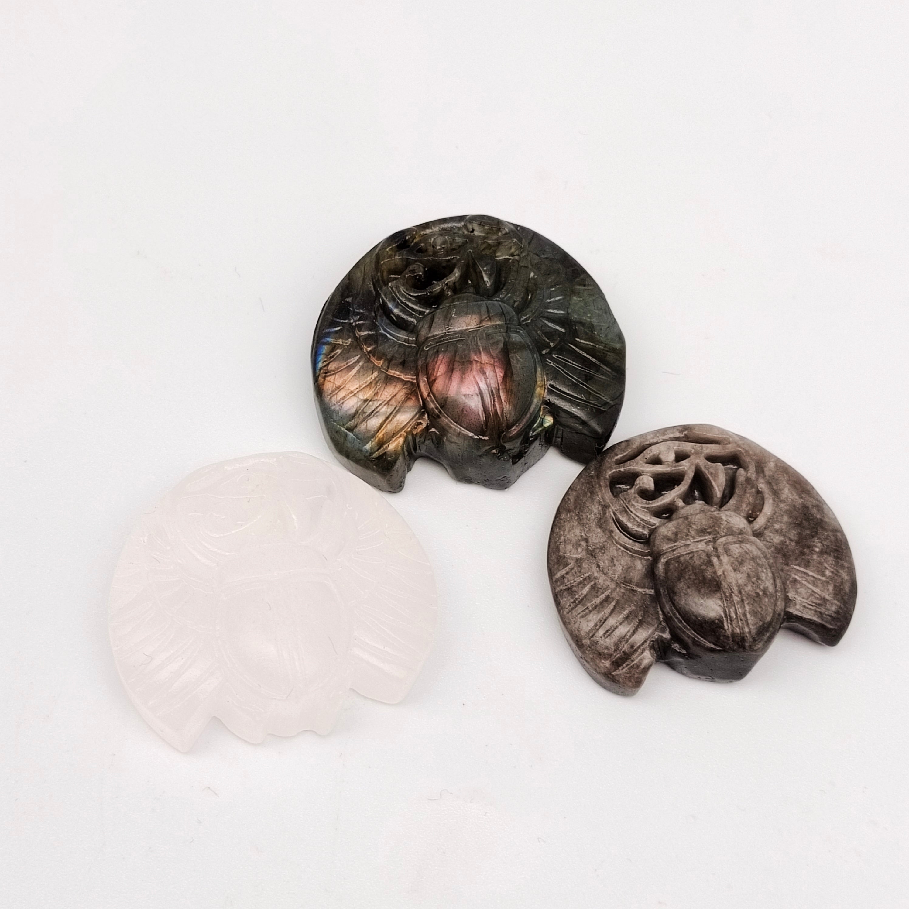 Scarab of various materials